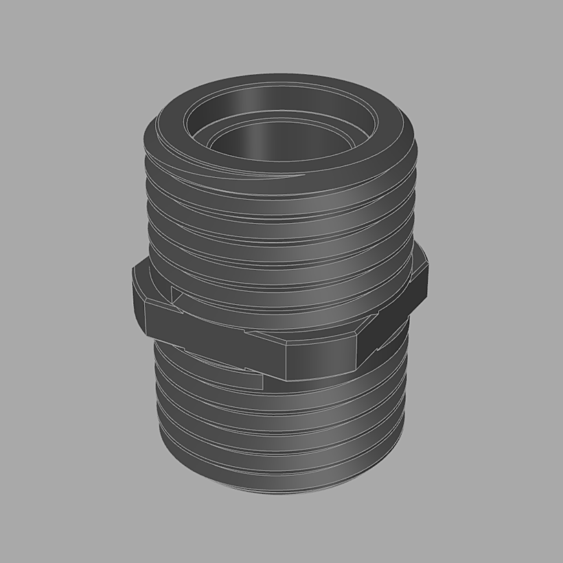 DRS003 - Mamelon double AKZO 2" filet M88 male - INNOCOL