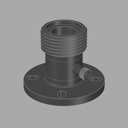 FLK039 - Flange-coupling 3" with AKZO 3" M110 and side connection 1 ...
