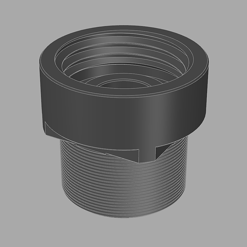 KST022 - Verloopkoppeling AKZO 2" M88 binnendraad kort naar 3" BSP ...