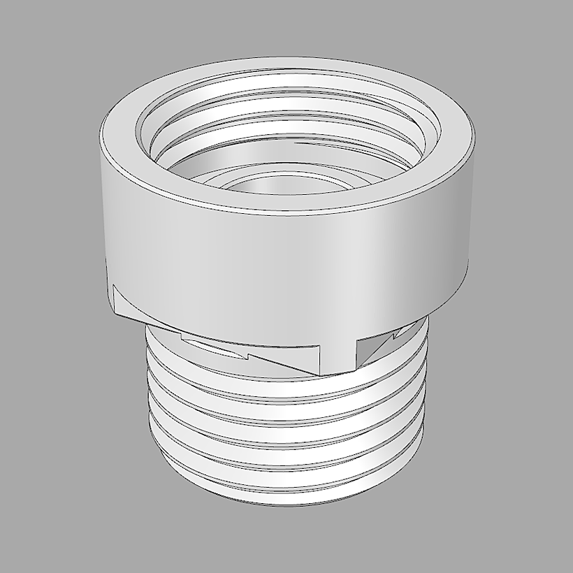 KST023 - Raccord de reduction filet AKZO 2" M88 femelle gauche court, à ...